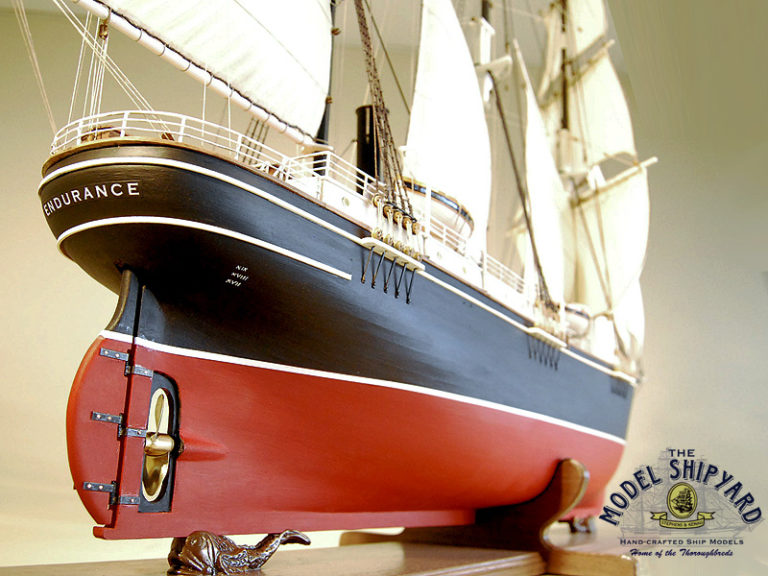 Endurance Wooden Scale Model Ship Stern View | The Model Shipyard