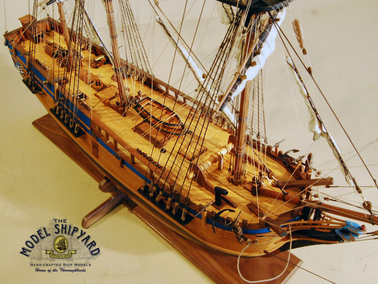 HMS Bounty Wooden Scale Model Ship Deck View | The Model Shipyard